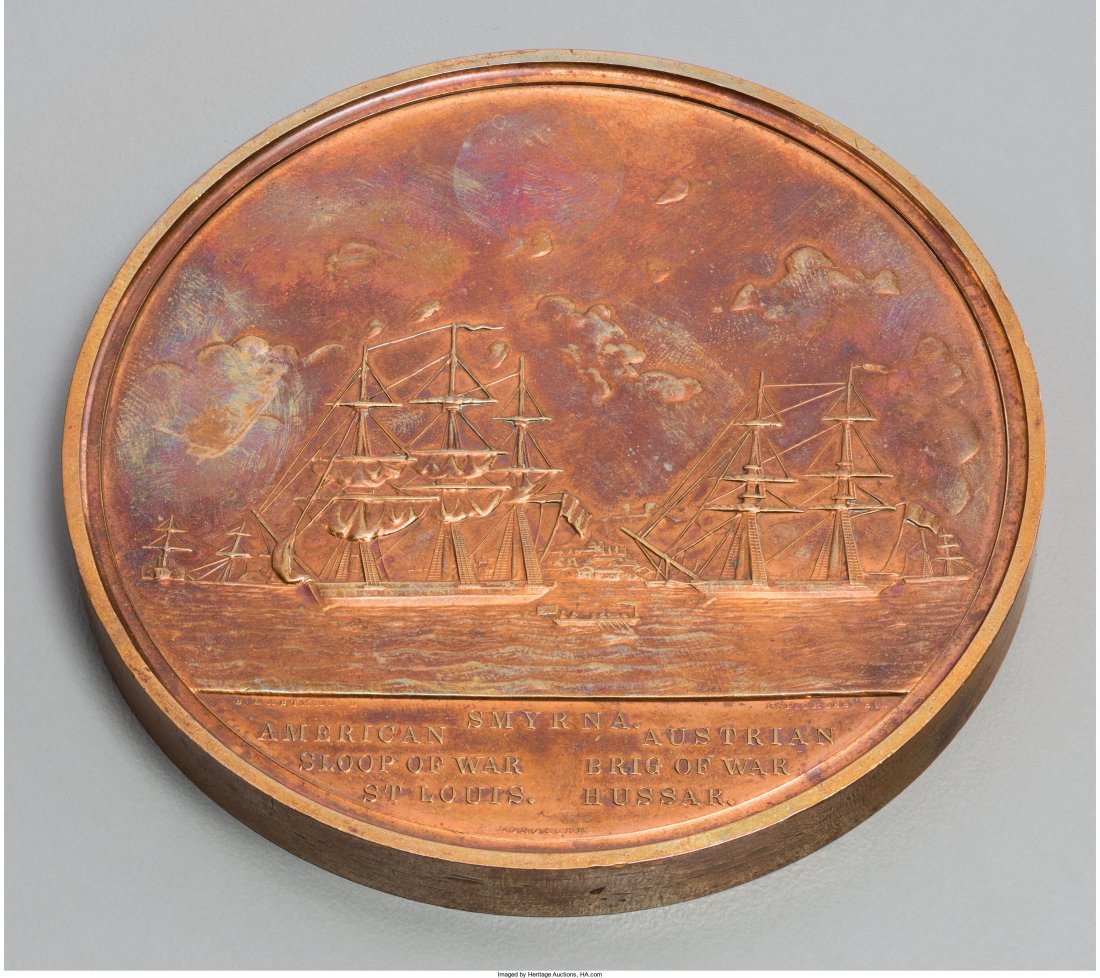 An 1853 Bronze Naval Medal for Commander Duncan