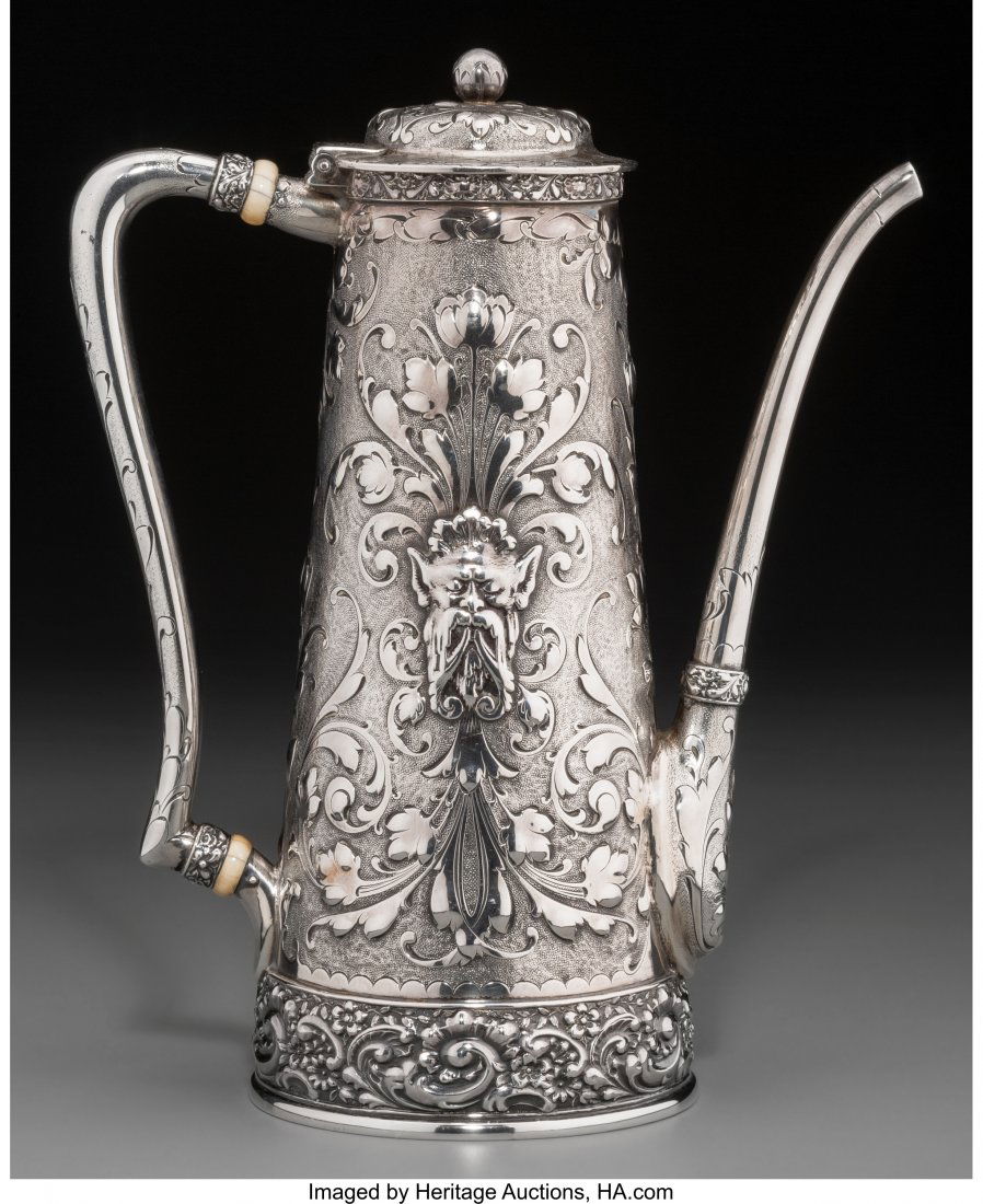 74115: A Tiffany & Co. Silver Turkish Coffee Pot with S