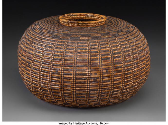 A Rare Chumash Coiled Jar C. Probably 18th Centu