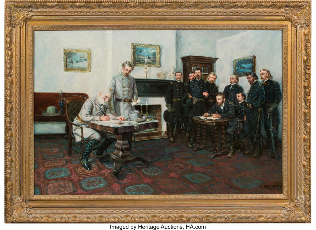 43205: Civil War: Large Surrender at Appomattox Paintin