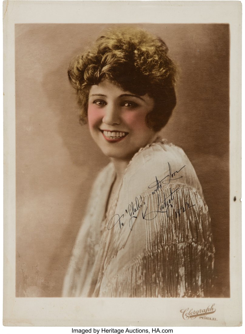 43234: [Johnny Baker]. Portrait of Lillian Leitzel Sign