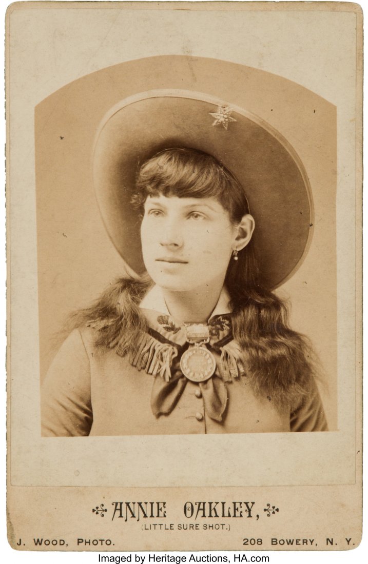 43237: Annie Oakley: "Little Sure Shot" Signed Cabinet