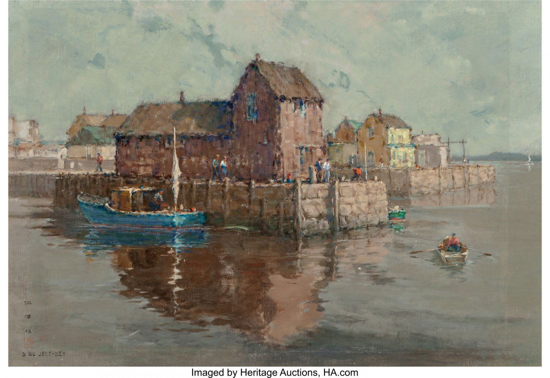61658: David Ject-Key (American, 1890-1968) Harbor View