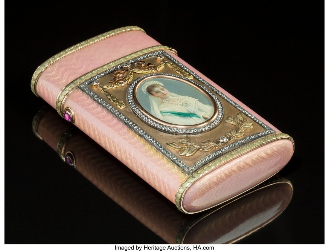 74070: A Russian 14K Vari-Color Gold, Gilt Silver, and