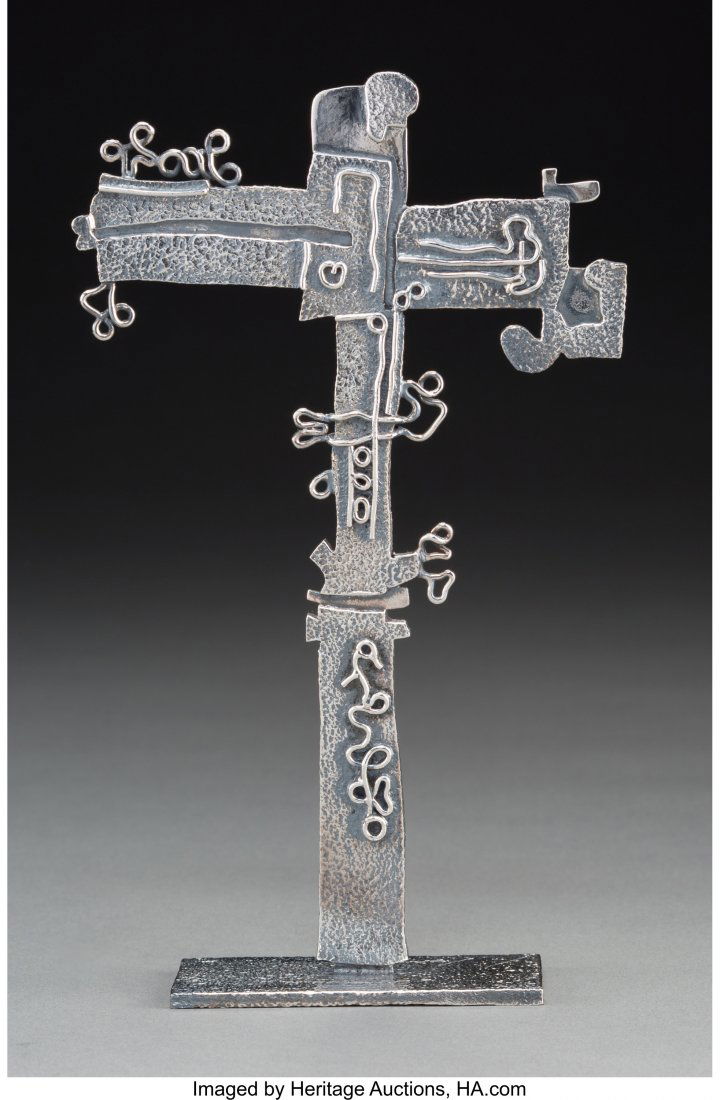 74199: A Tane Orfebres Modernist Silver Cruz (Cross), d