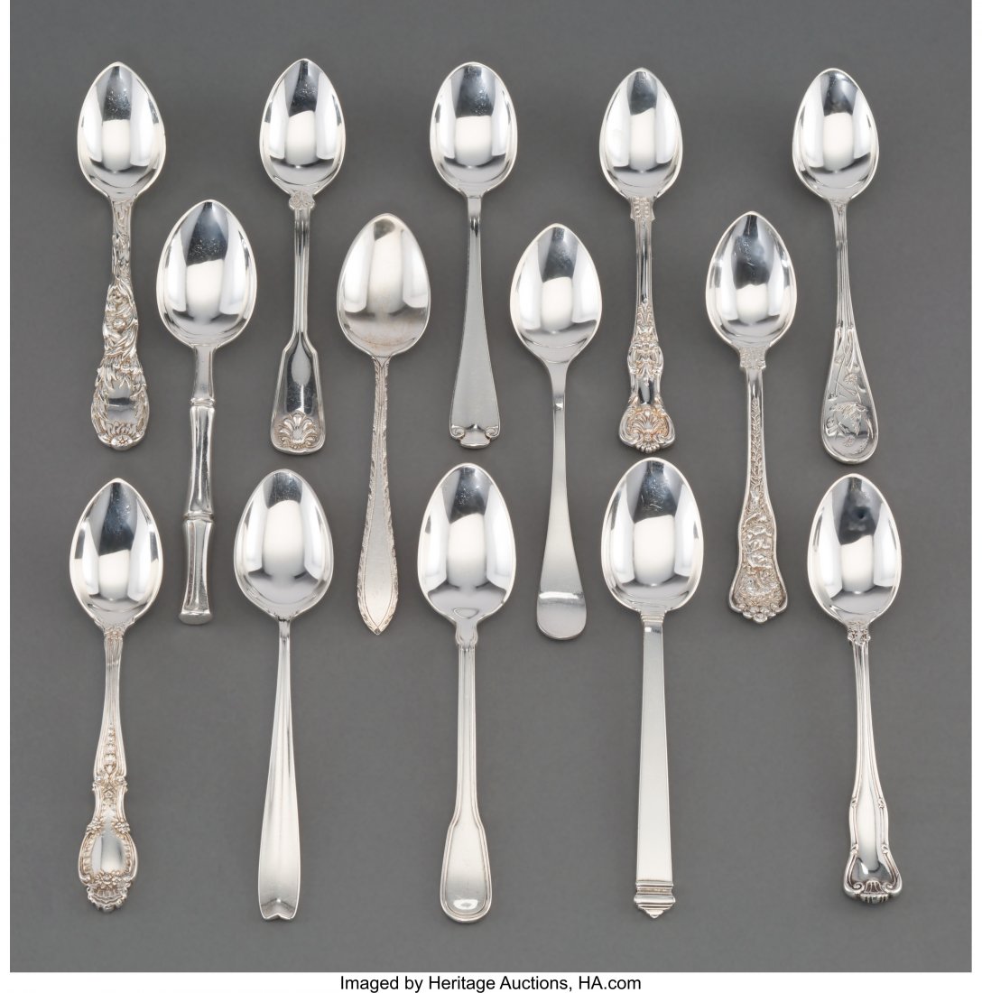 74149: A Fourteen Pattern Set of Tiffany & Co. Silver D