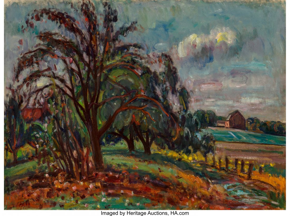 68071: Louis Ritman (American, 1889-1963) Country Scene