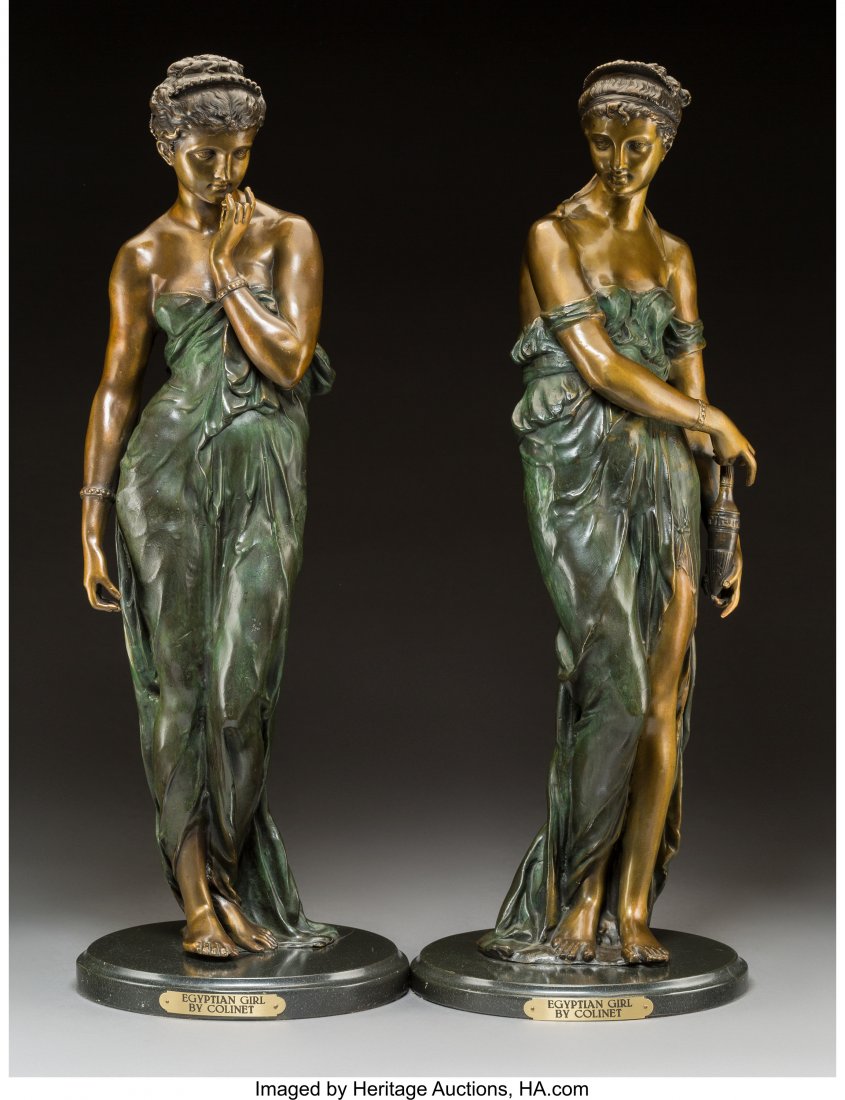 61751: Two Cold-Painted Bronze Figures After Claire Col