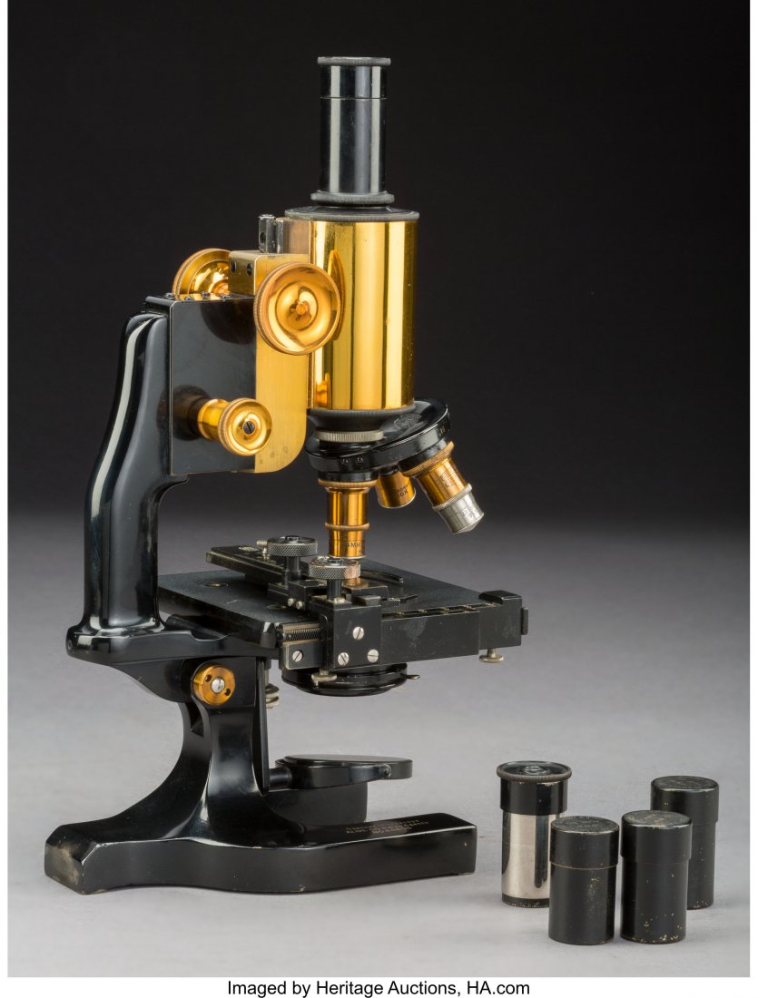 62036: A Cased Spencer Monocular Microscope, retailed b