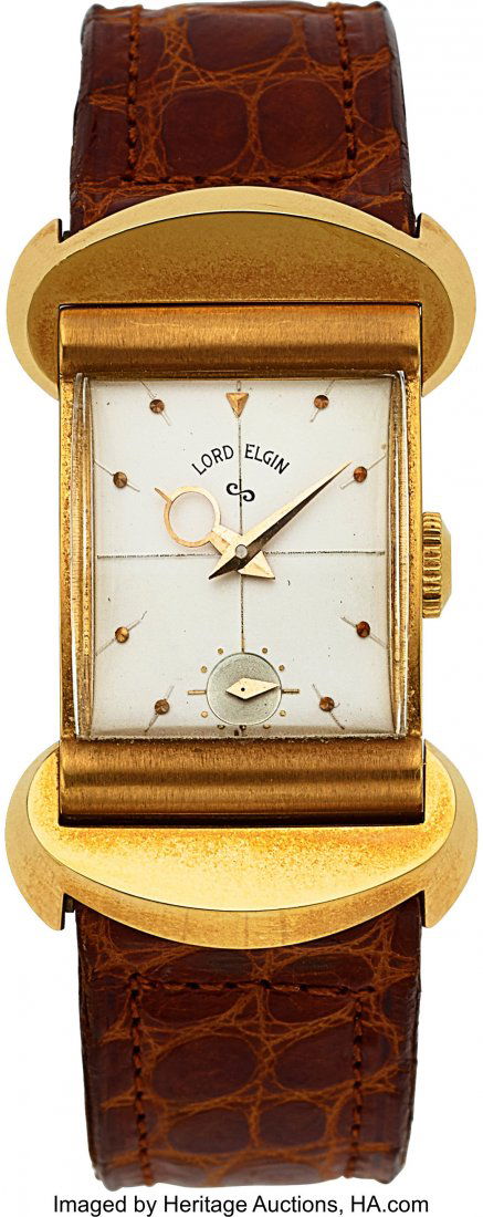 Elgin Rare 18k Lord Elgin Commemorative Wristwat