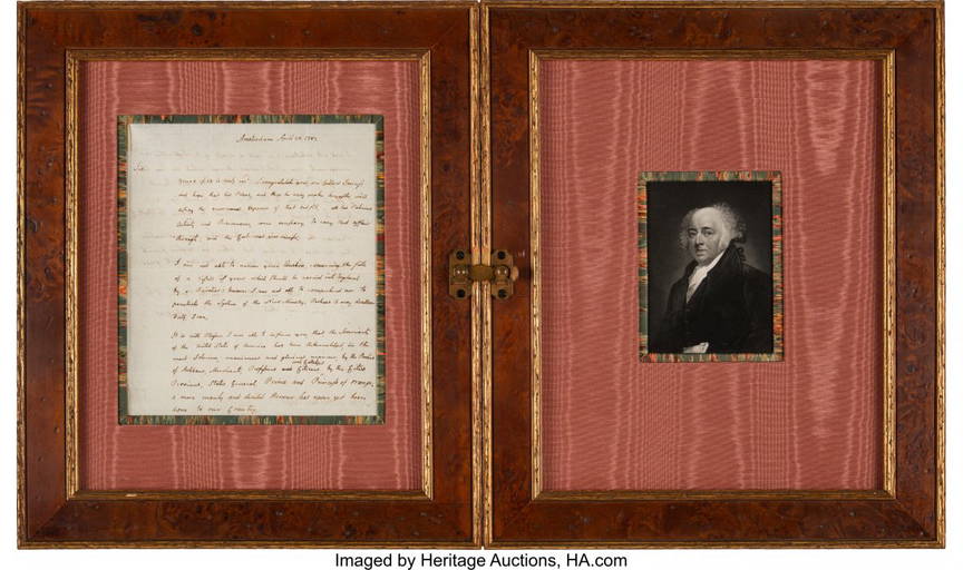 John Adams Autograph Letter Signed "j. Adams."