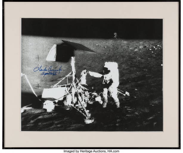 Charles Conrad Signed Large Apollo 12 Lunar Surf