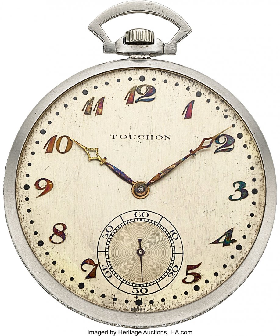 54119: Touchon Platinum & Diamond Pocket Watch Case: p