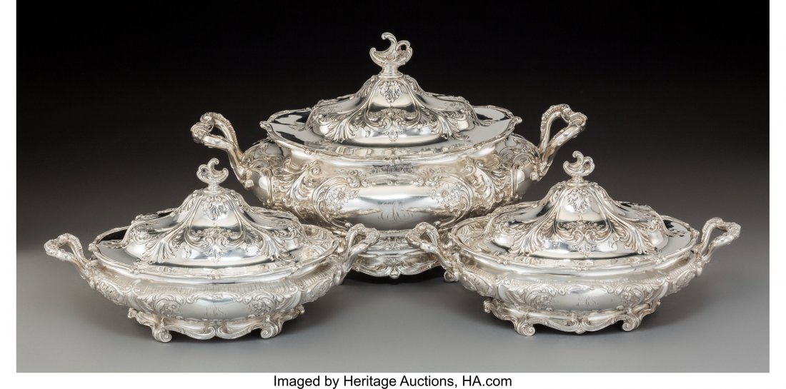 Three Piece Set Of Gorham Mfg. Company Silver Co