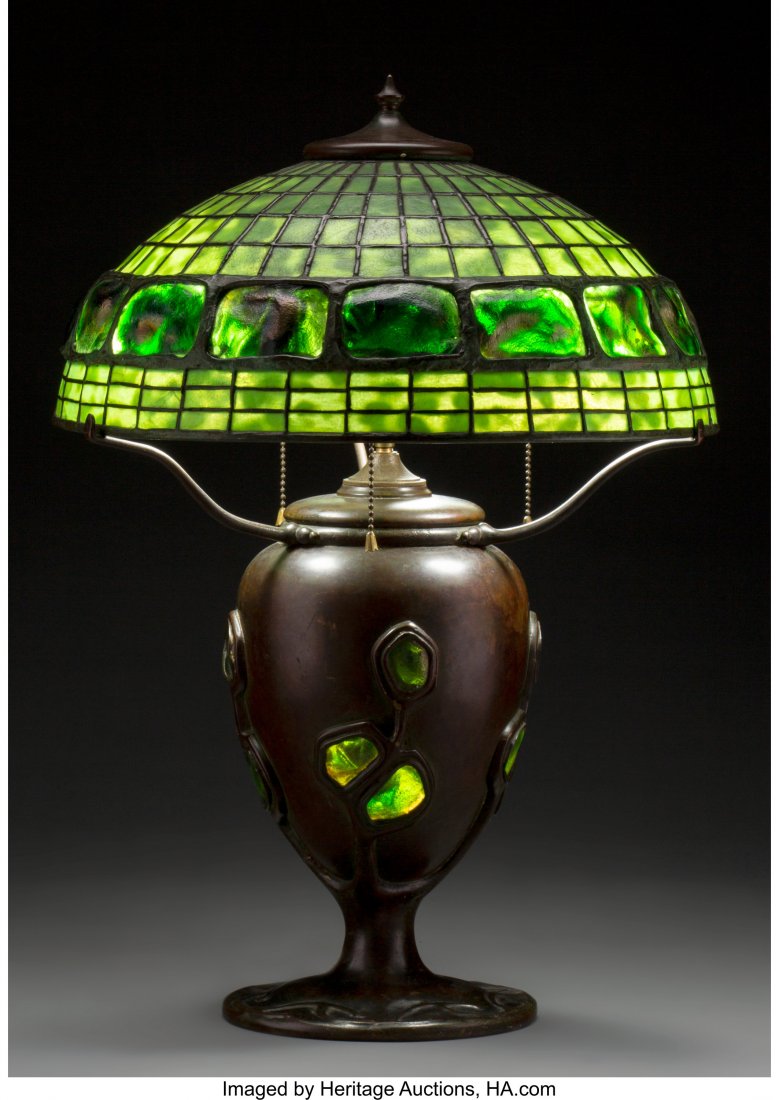 Tiffany Studios Leaded Glass, Turtleback Glass T