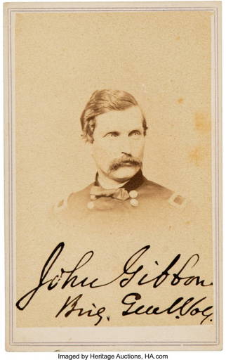 Union Brigadier General John Gibbon Carte De Vis
