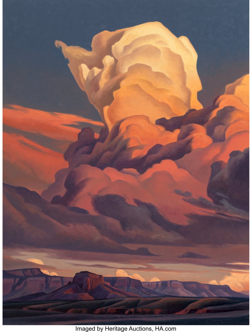 68005: Ed Mell (American, b. 1942) Glowing Thunderhead - Nov 01, 2019 ...