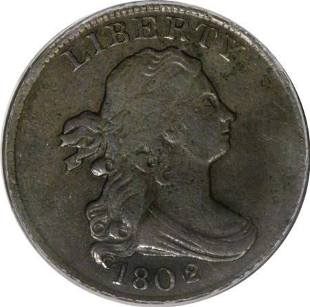 1653: 1802/0 1/2 C Reverse of 1802 VF30 PCGS - May 29, 2008 | Heritage ...