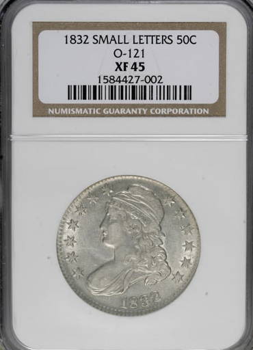 1832 50c Small Letters Xf45 Ngc. O 121. Ngc Cens