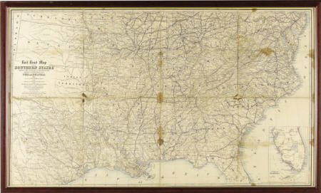 72011: 1862 Railroad Map of the Southern States
