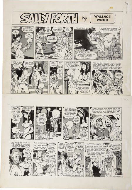 Wally Wood - Sally Forth Comic Strip Art - Aug 07, 2008 | Heritage ...