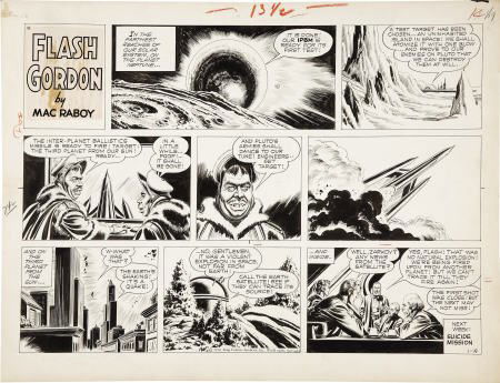 Mac Raboy Flash Gordon Comic Strip Art