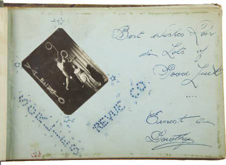 Vintage Autograph Album Entertainer Signatures