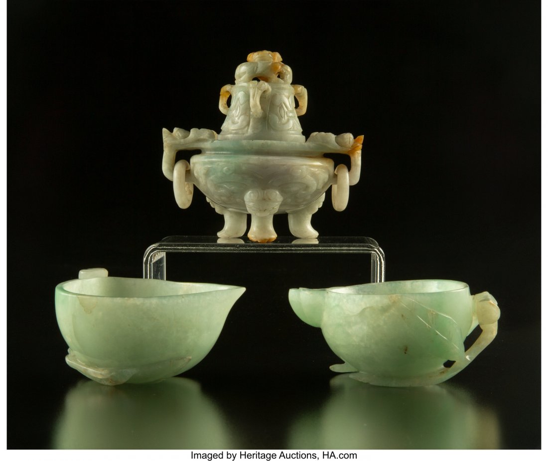 78484: A Pair of Chinese Carved Jadeite Vessels with a - Jun 25, 2020 ...