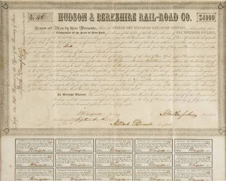 Millard Fillmore Signed Railroad Bond