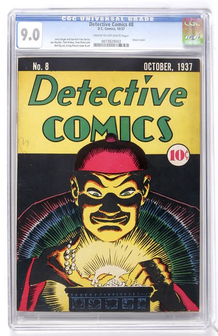 91045: Detective Comics #8 (DC, 1937) CGC VF/NM 9.0