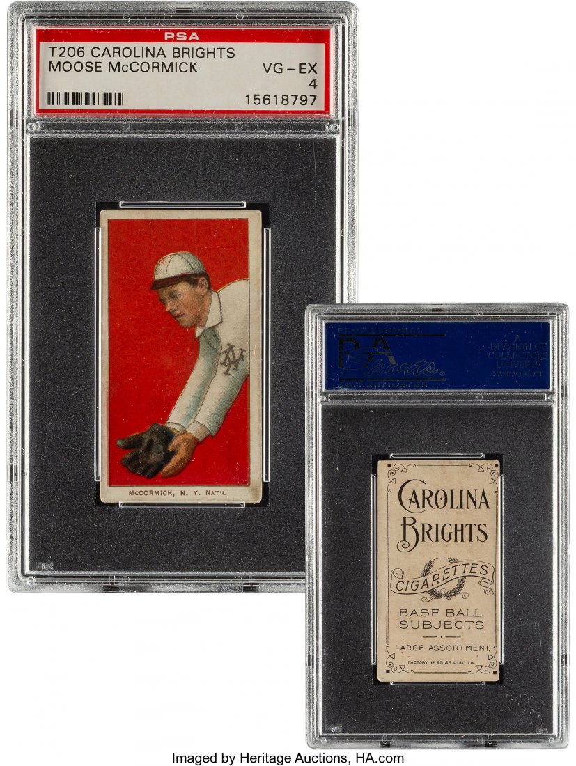 1909 11 T206 Carolina Brights Moose Mccormick Ps