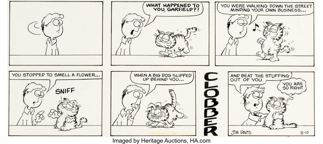 Jim Davis Garfield Sunday Comic Strip Original A - Sep 12, 2020 ...