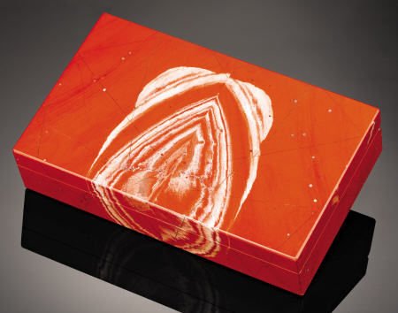 41218: PATTERNED RED JASPER BOX