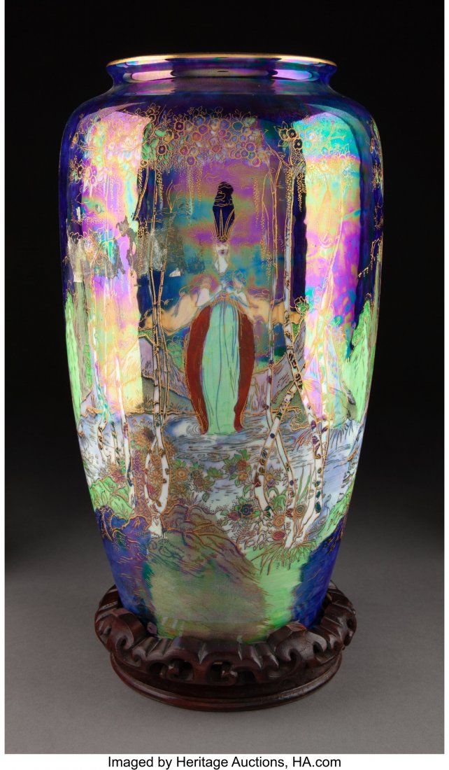 Wilton Ware Lustre Porcelain Vase and Wood Base, - Oct 22, 2020 ...