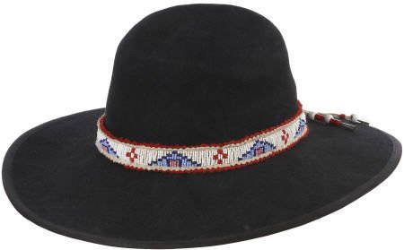 Reservation Hat With Native American Indian Bead