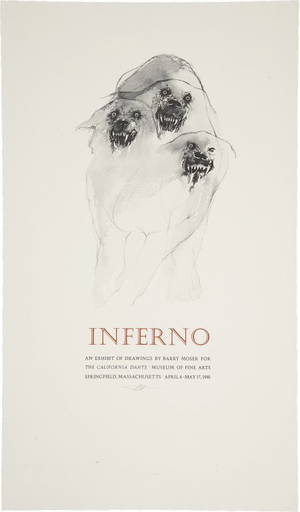 Barry Moser Signed "inferno" Exhibition Poster.
