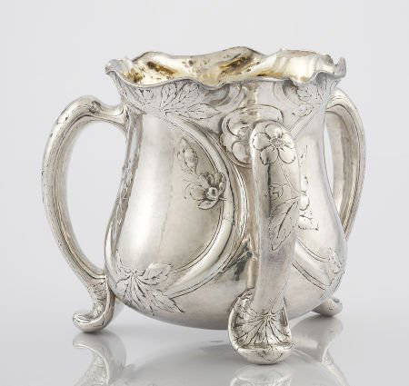 An American Silver Three Handled Loving Cup Gorh