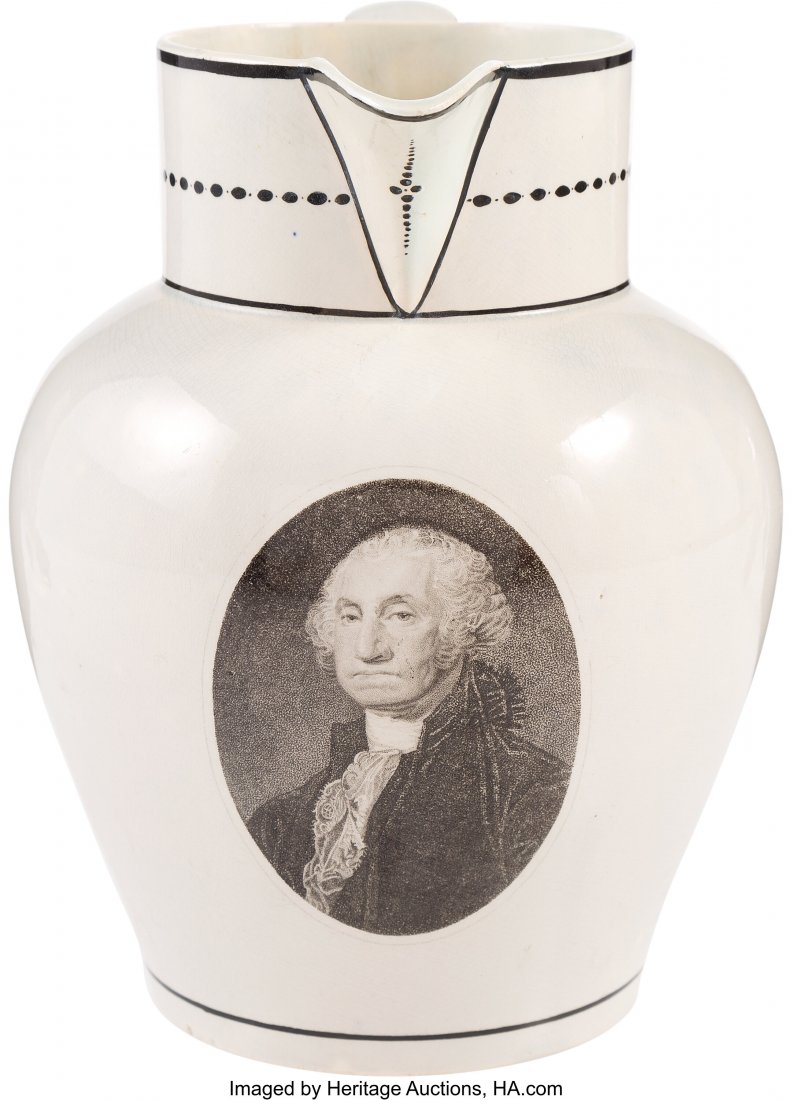 For Auction: Bennington Ware. Washington Portrait Pitcher. (#0321) on ...