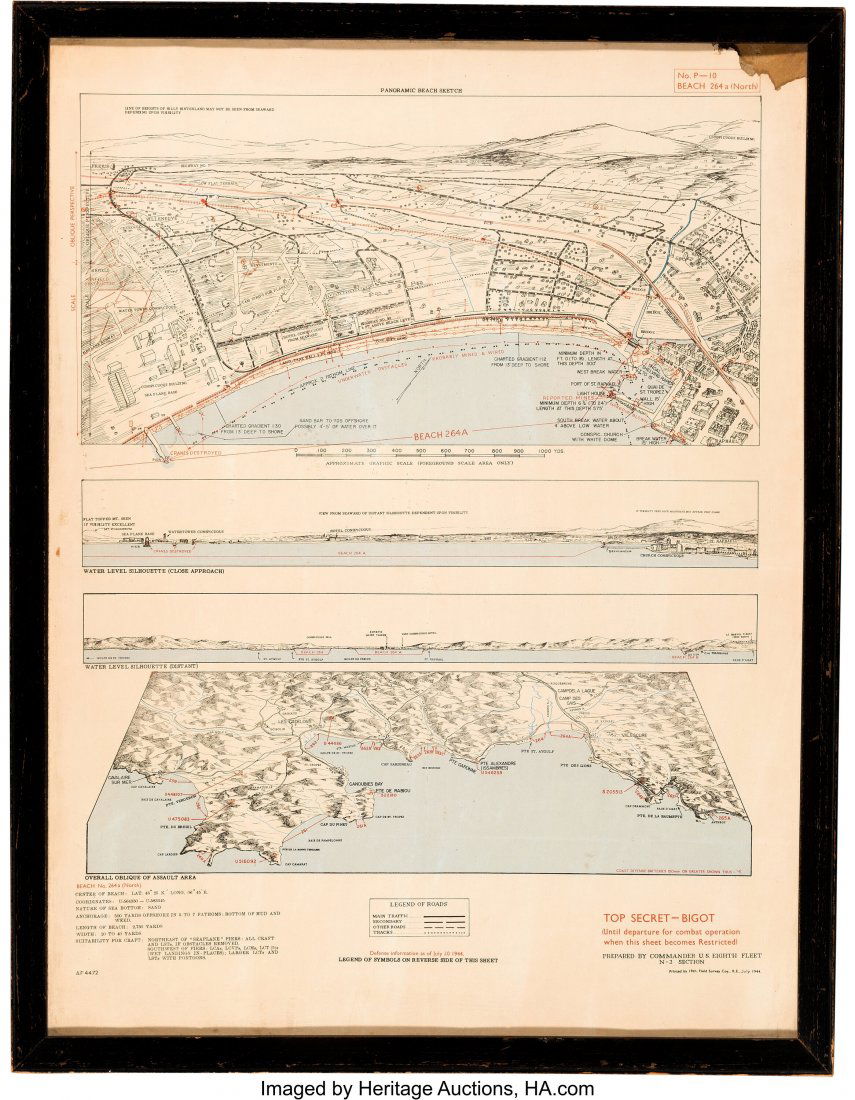 D Day Invasion: Operation Bigot Omaha Beach Map.