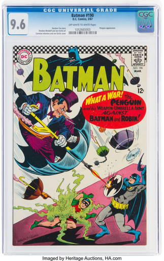 Batman #190 (dc, 1967) Cgc Nm+ 9.6 Off White To