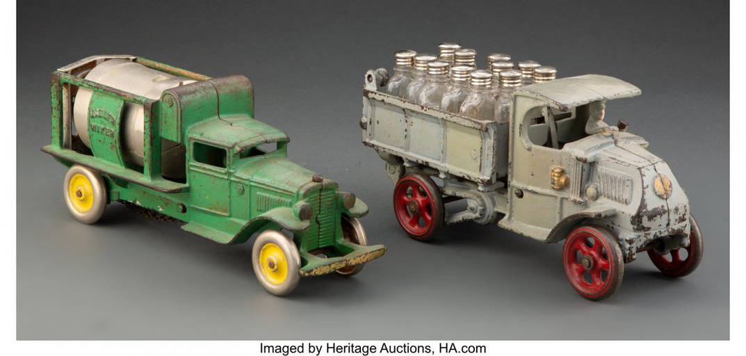 Vintage Kenton Cast Iron Jaeger Mixer Truck And