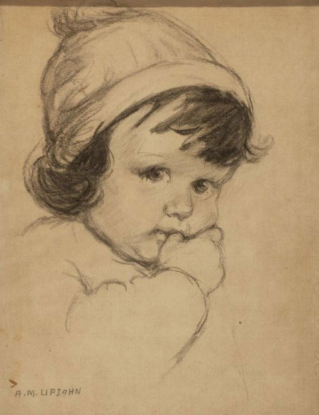 ANNA MILO UPJOHN (American, 1868-1951) Brittany Charcoa