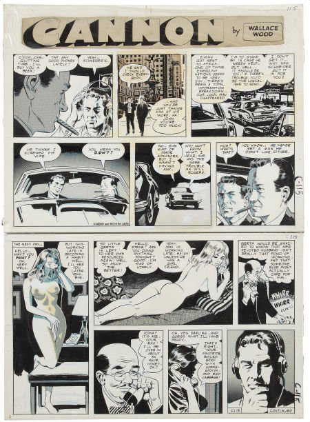94250 Wally Wood Cannon Comic Strip C115 Original Art
