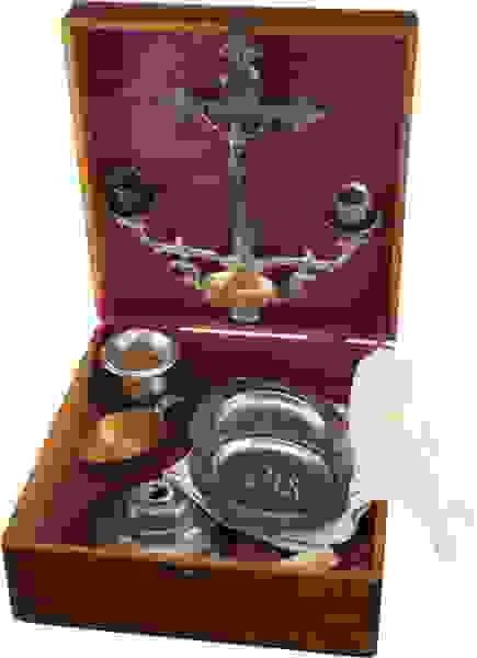 Catholic Priest's Traveling Sacramental Kit.