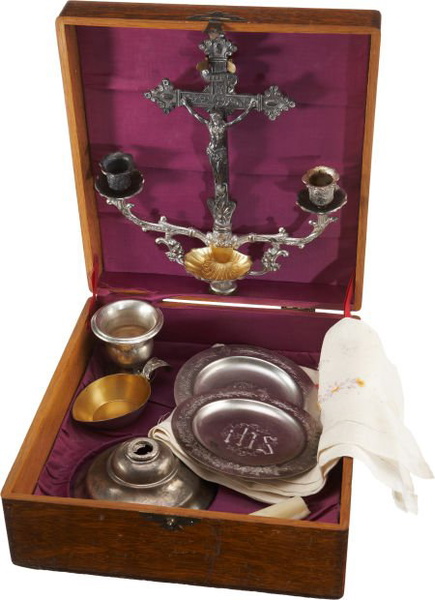 Catholic Priest's Traveling Sacramental Kit.