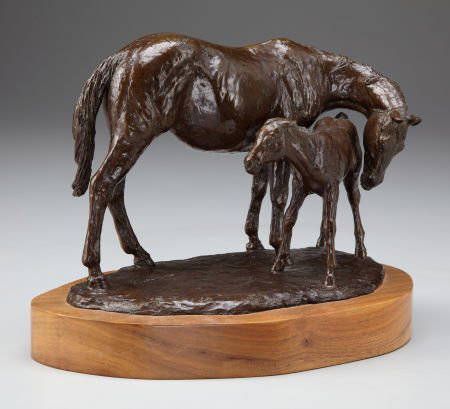 Jim Reno (american, 1929 2008) Mare And Foal Bro
