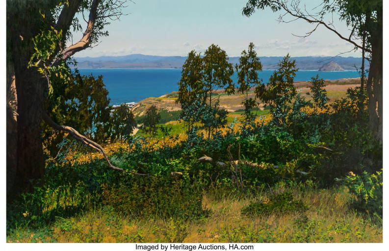 Peter Loftus (b. 1948) Morro Bay Through Eucalyp
