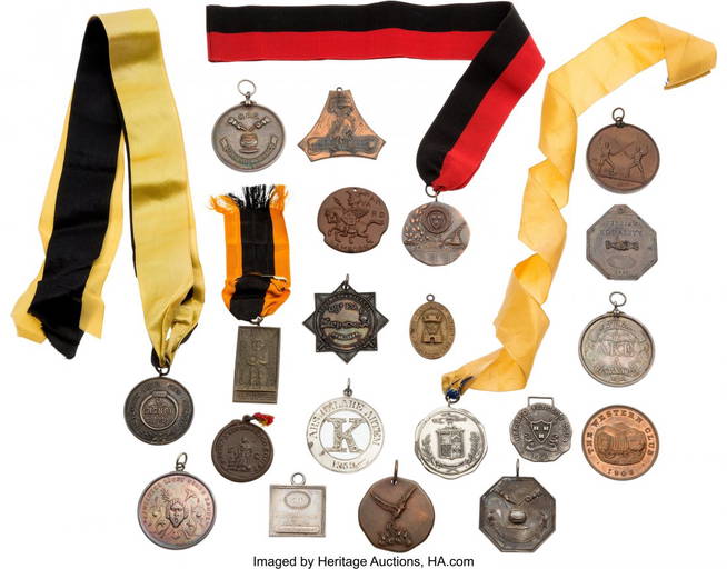 Large Group Of Harvard University Medals And Bad