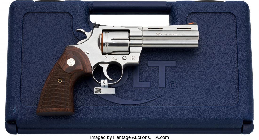 40182: Cased Colt Python Model Double Action Revolver.