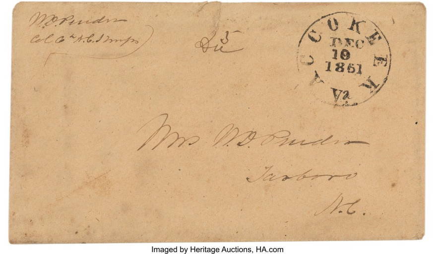 47043: Csa Colonel William Dorsey Pender Postal Cover T
